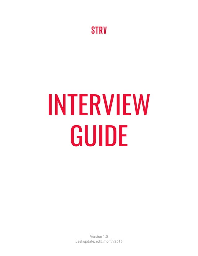 Interview Guide | PDF