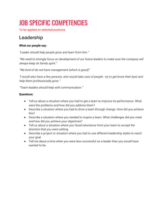 Interview Guide | PDF