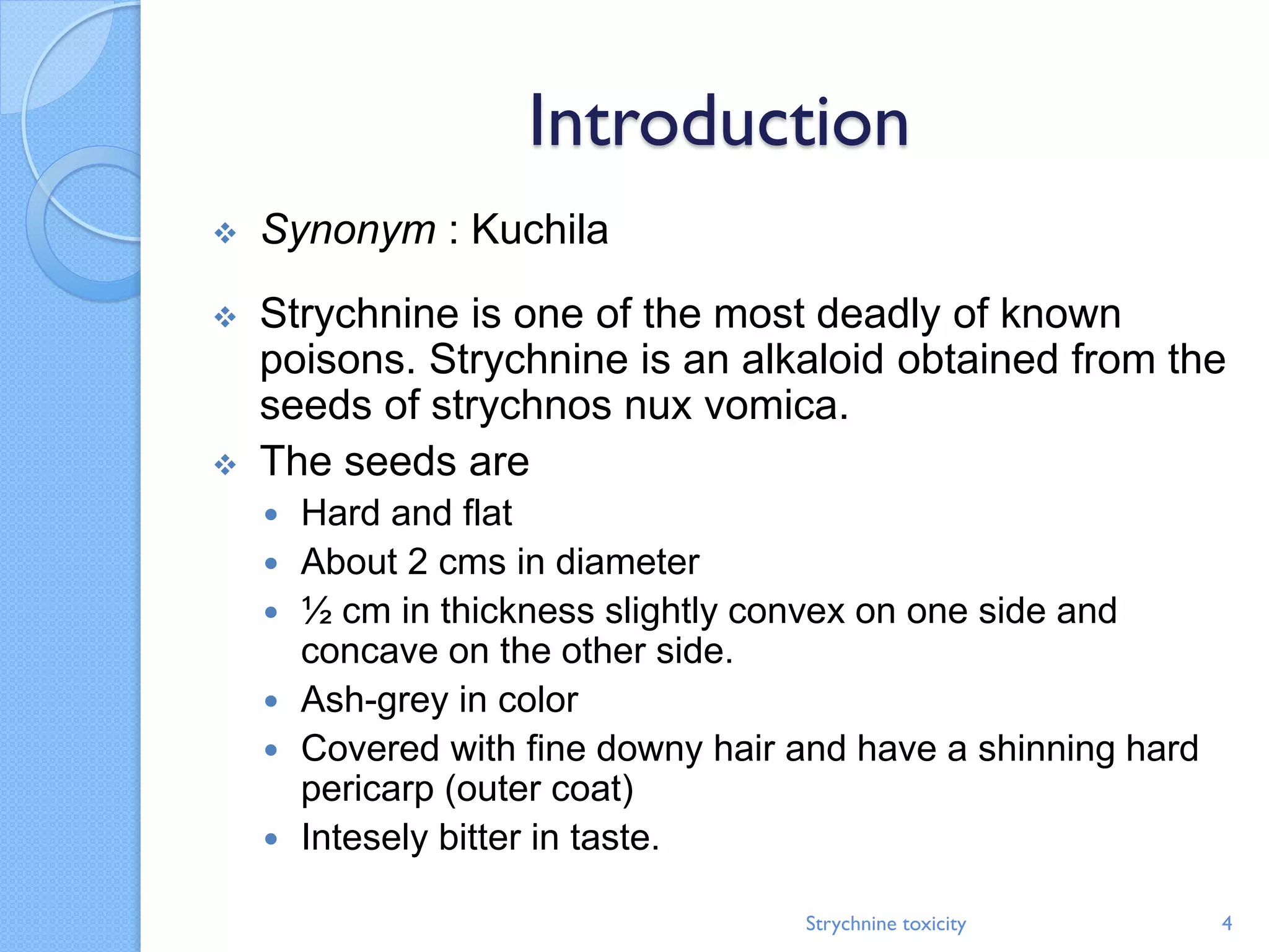 Strychinine poisoning (Nux vomica) / spinal poison | PDF