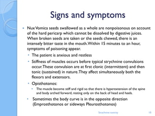 Strychinine poisoning (Nux vomica) / spinal poison | PDF