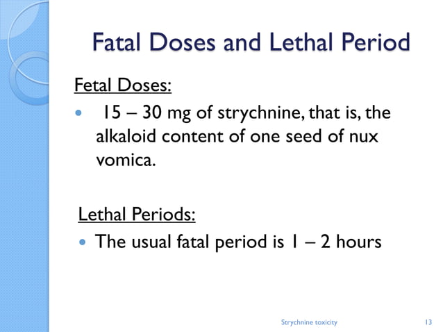 Strychinine poisoning (Nux vomica) / spinal poison | PDF | Brain and ...