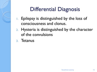 Strychinine poisoning (Nux vomica) / spinal poison | PDF