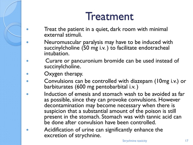 Strychinine poisoning (Nux vomica) / spinal poison | PDF | Brain and ...