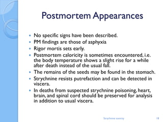 Strychinine poisoning (Nux vomica) / spinal poison | PDF
