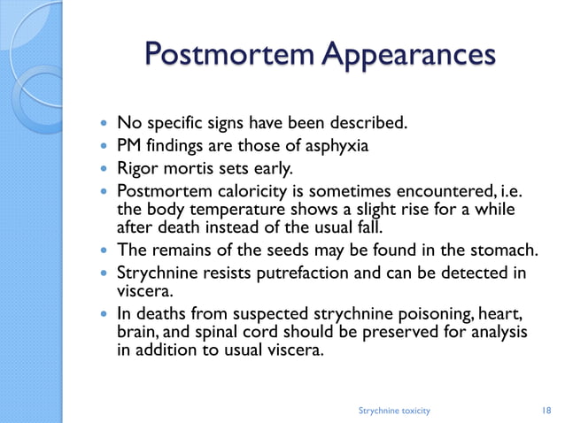 Strychinine poisoning (Nux vomica) / spinal poison | PDF | Brain and ...