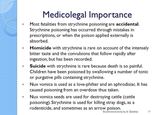 Strychinine poisoning (Nux vomica) / Rodenticide/ tetanus/ spinal ...