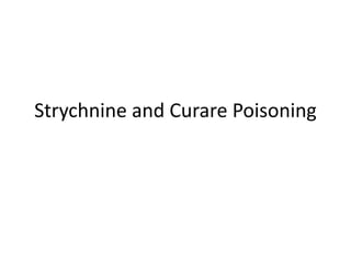 Strychnine-and-Curare-Poisoning slide share.pptx | Brain and Nervous ...