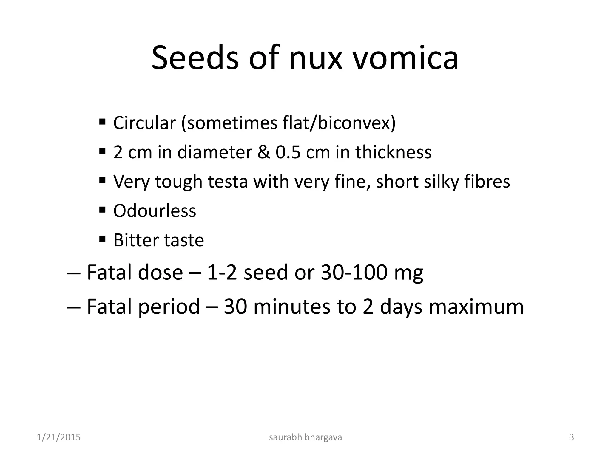 Strychnine nux vomica | PPTX