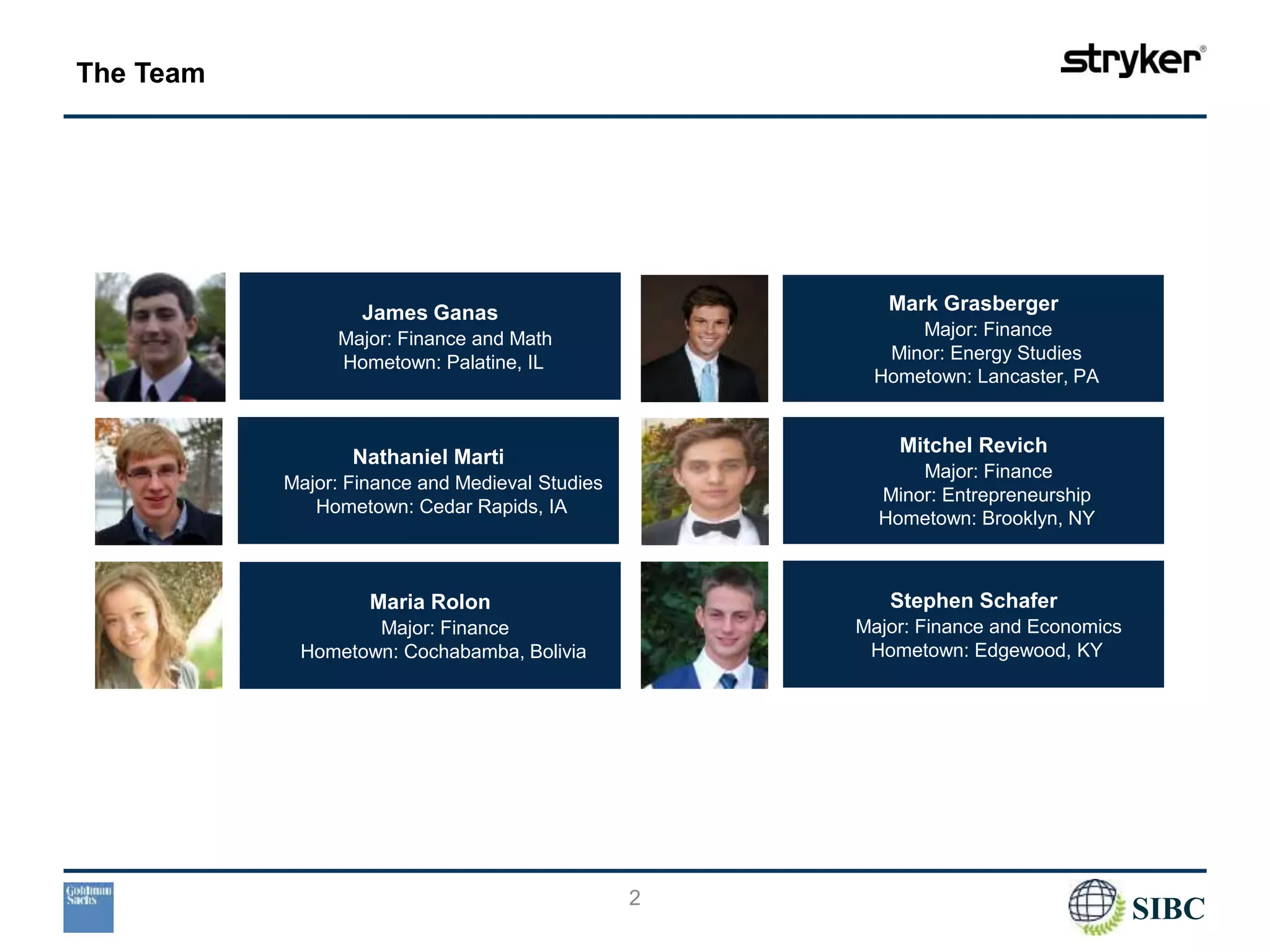 SIBC Goldman Sachs : Stryker/Smith & Nephew | PPT