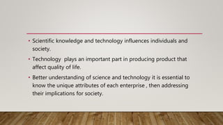 Science Technology and society | PPTX
