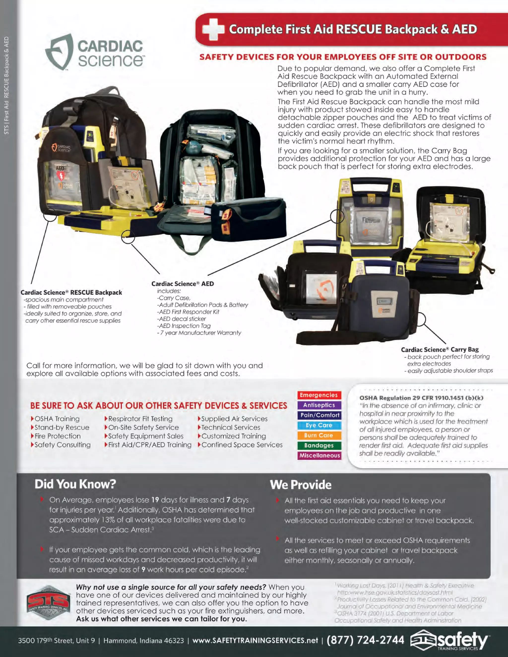 First Aid Kit & AED Brochure | PDF | First Aid | Injuries