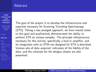 Presentation : STM/STS Techniques | PDF