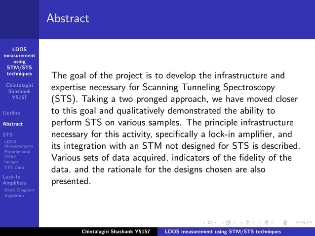 Presentation : STM/STS Techniques | PDF