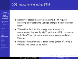 Presentation : STM/STS Techniques | PDF