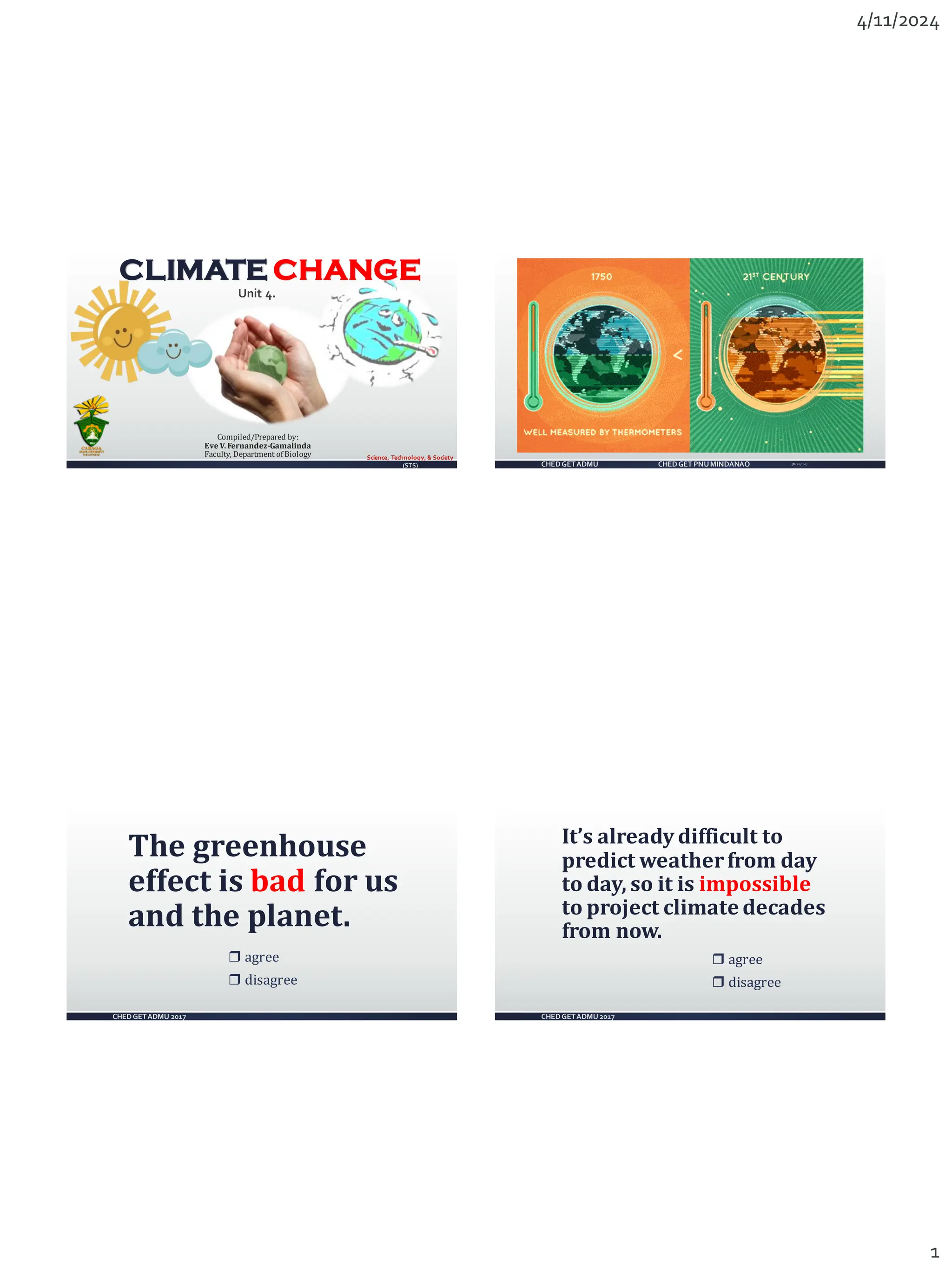 STS-UNIT 4 CLIMATE CHANGE POWERPOINT PRESENTATION | PDF