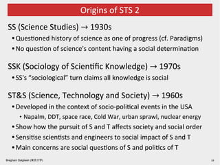 STS 1 From Philosophy of science to STS | PPT