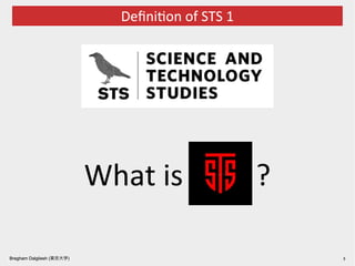 STS 1 From Philosophy of science to STS | PPT