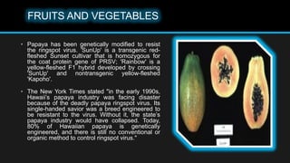 GENETICALLY MODIFIED PRODUCTS -- STS100 | PDF