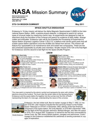 Space Shuttle Fact Sheet