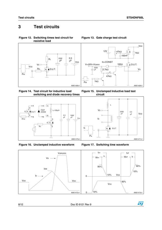 Original N-Channel Mosfet STS4DNF60L 4DF60L 60V 4A SOP-8 New STMicroelectronics | PDF