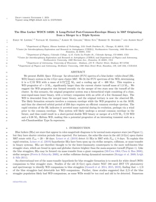 TheBlueLurkerWOCS14020:ALong-PeriodPost-Common-EnvelopeBinaryinM67Originating ...