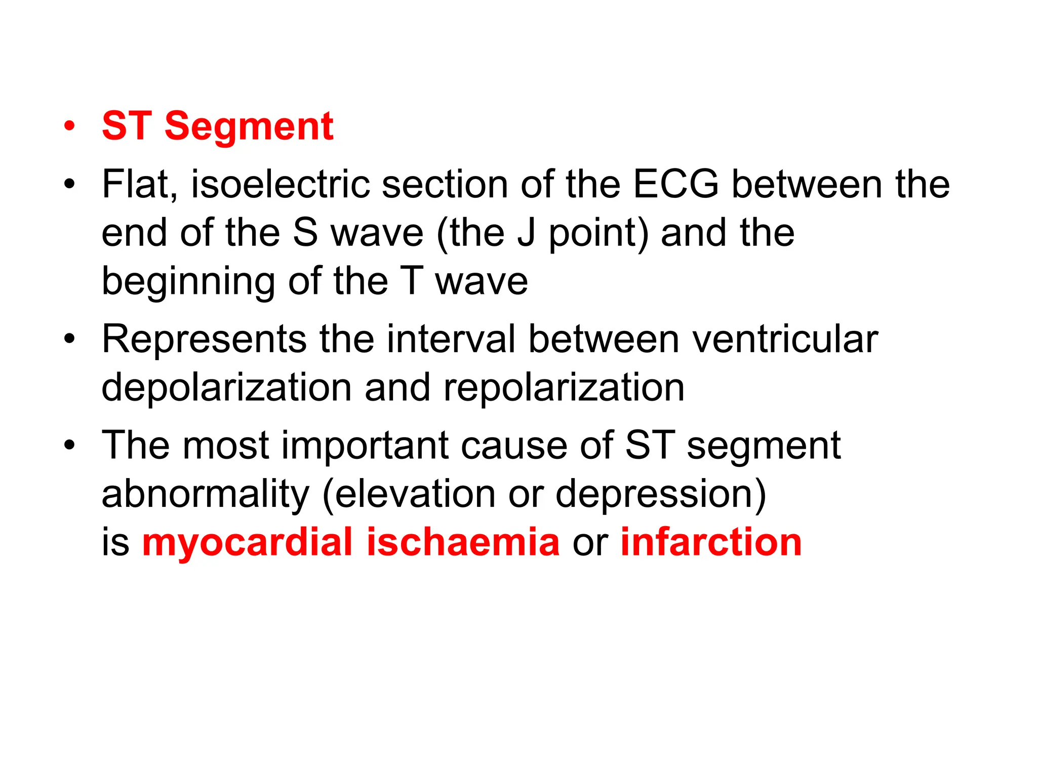 ST SEGMENT IN ECG,ST ELEVATION AND ST DEPRESSION | PPTX