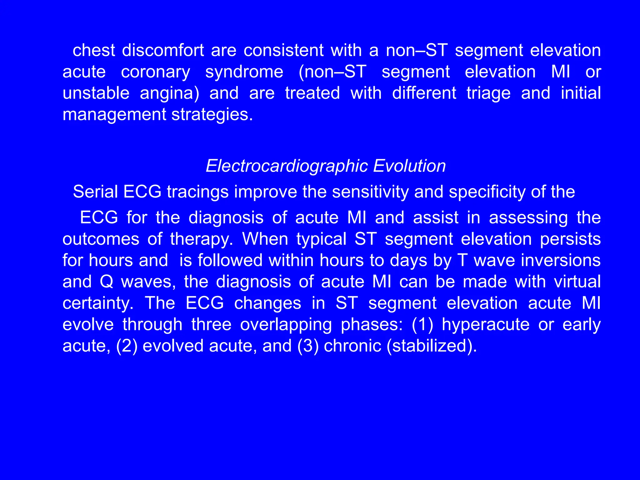 ST segment elevation acute myocardial infarction and complications of ...