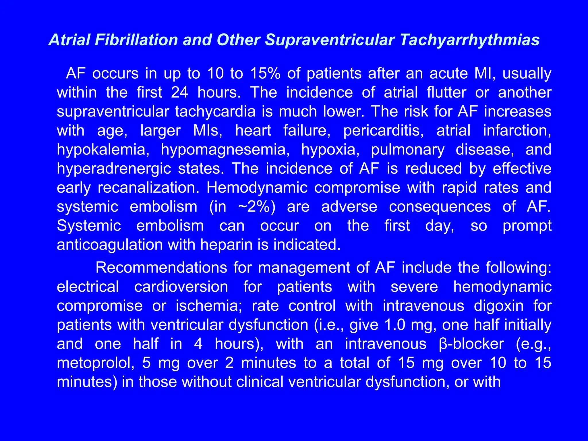 ST segment elevation acute myocardial infarction and complications of ...
