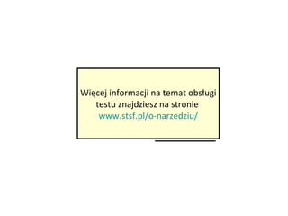 Instrukcja wypełniania testu stsf.pl