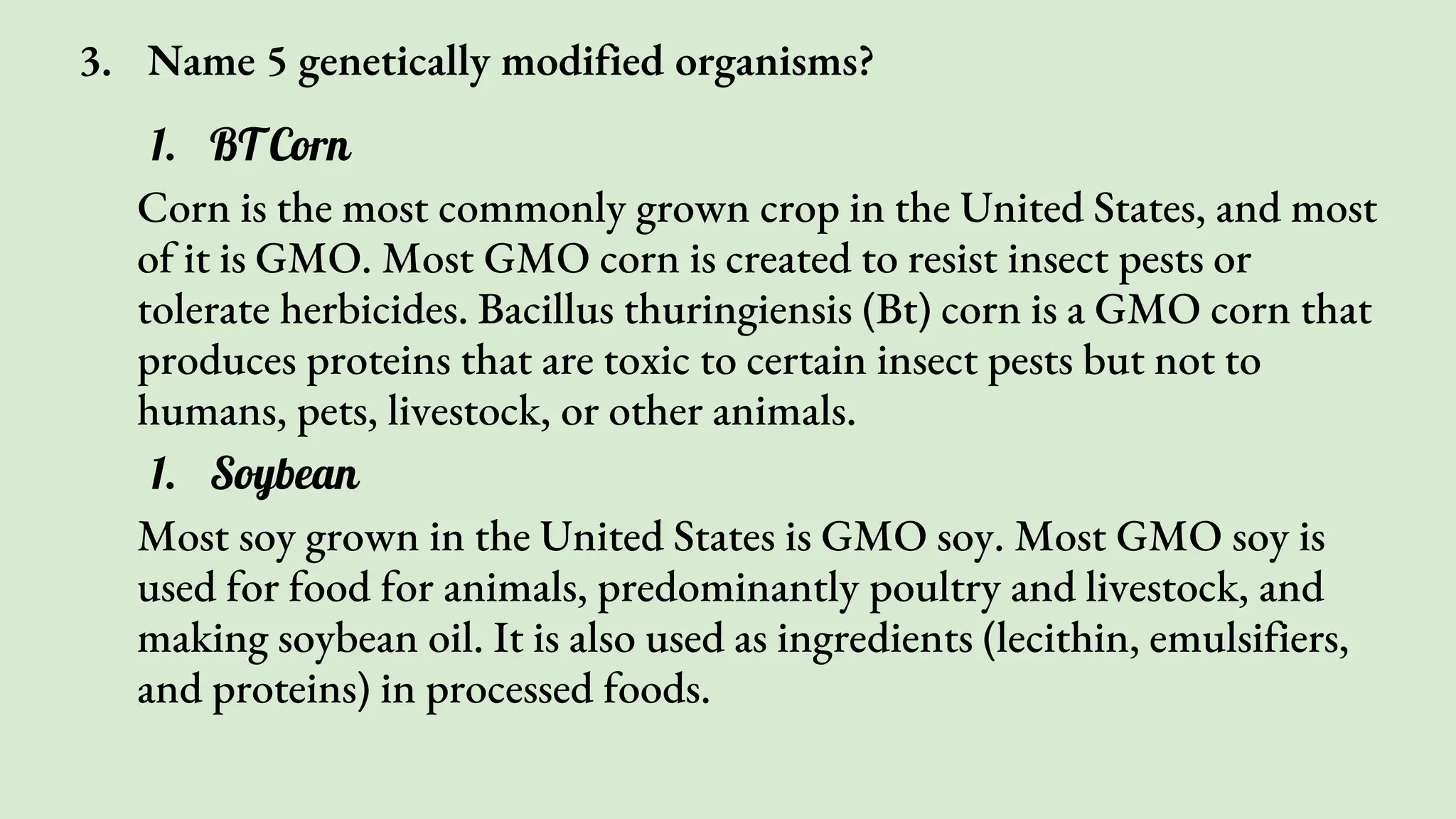 Genetically Modified Organisms and Biotechnology | PPTX
