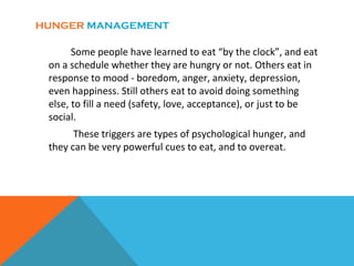Phases of Hunger | PPT | Healthy Cooking and Eating | Food & Drink