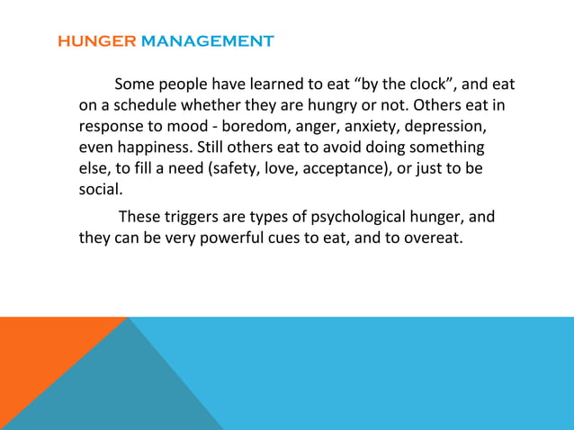 Phases of Hunger | PPT | Healthy Cooking and Eating | Food & Drink