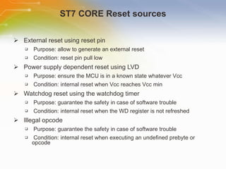Overview of ST7 8-bit Microcontrollers | PPT
