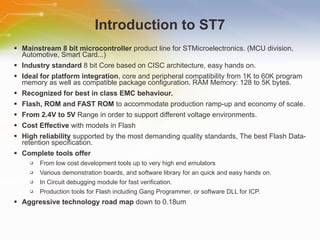 Overview of ST7 8-bit Microcontrollers | PPT