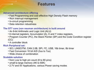 Overview of ST7 8-bit Microcontrollers | PPT