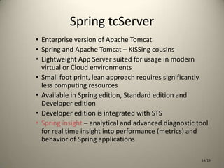 Developing Agile Java Applications using Spring tools | PPTX