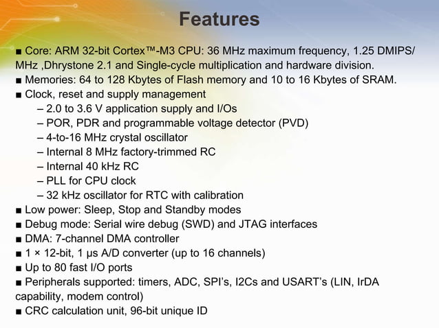 Study on 32-bit Cortex - M3 Powered MCU: STM32F101 | PPT