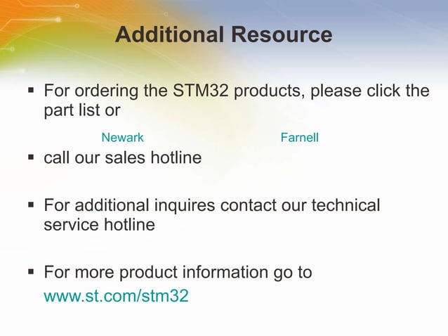 STM32 MCU Family | PPT | Operating Systems | Computer Software and Applications
