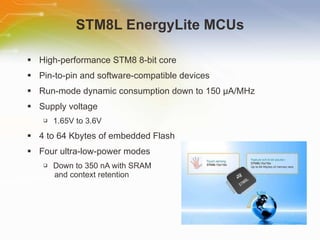 Discovering Board for STM8L15x MCUs | PPT