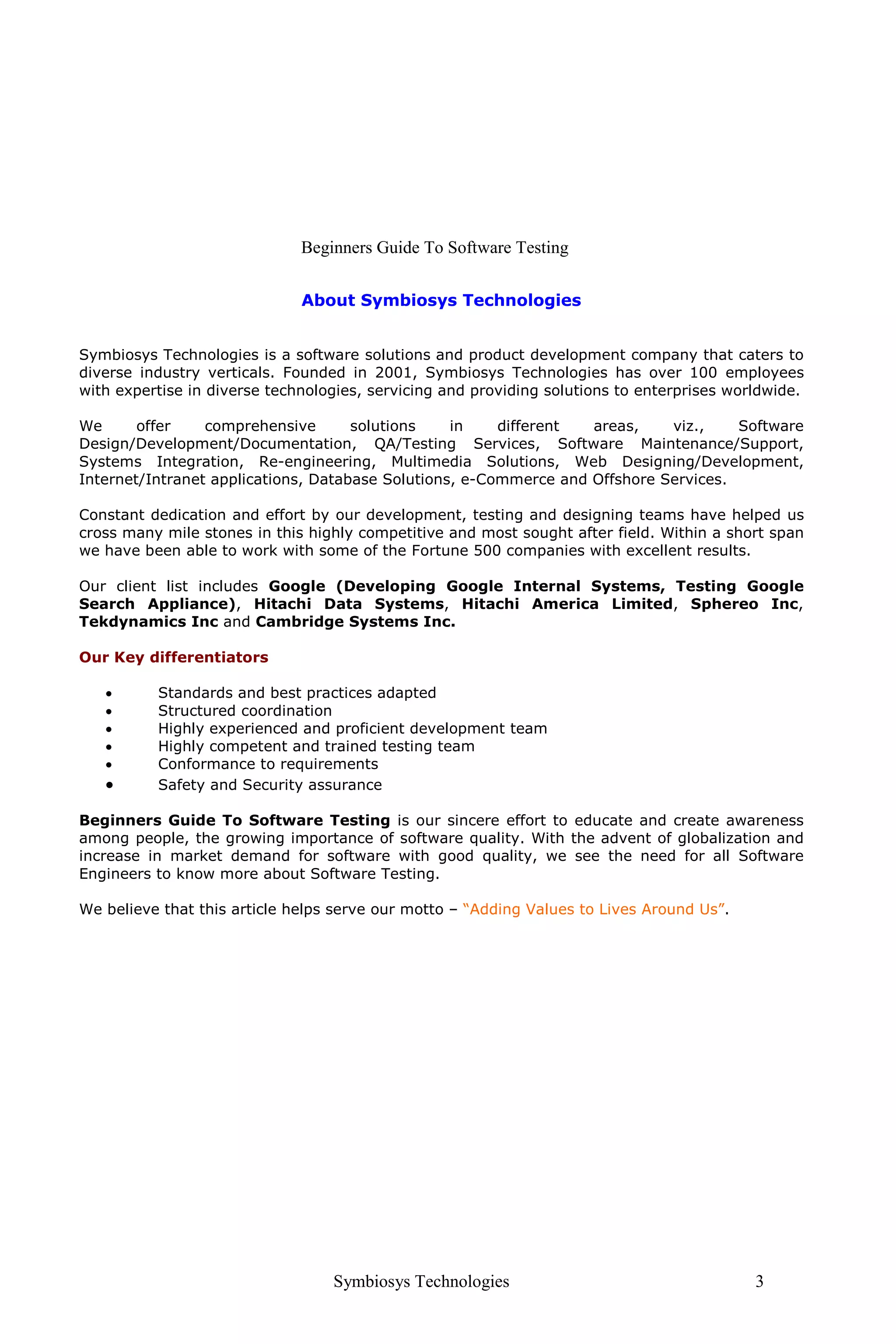 BEGINNERS GUIDE TO SOFTWARE TESTING BY C.PADMINI | PDF