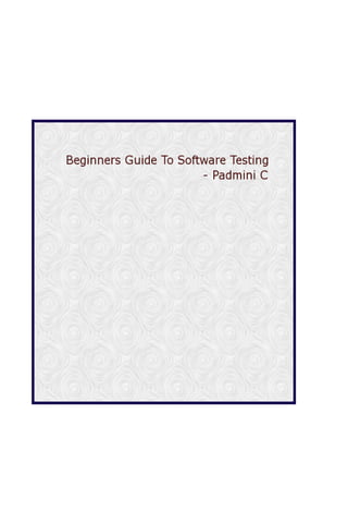 software testing for beginners | PDF