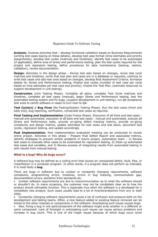 software testing for beginners | PDF