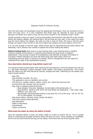 software testing for beginners | PDF