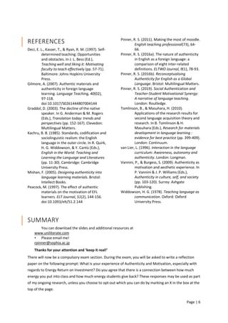 Using & Adapting Authentic Materials To Help Motivate Students 2021 ...