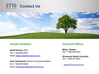 STT Enviro Corp Corporate Presentation | PPT