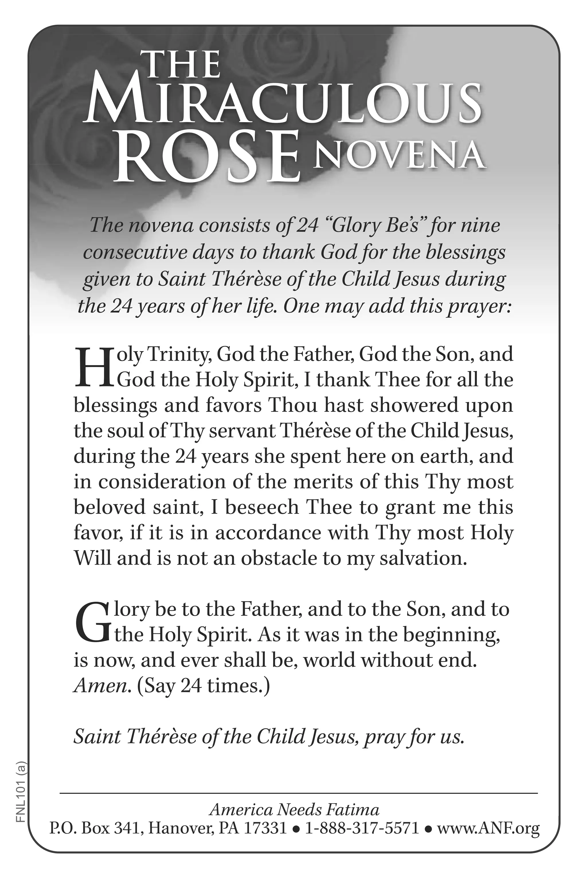 st-therese-novena-card 4 | PDF