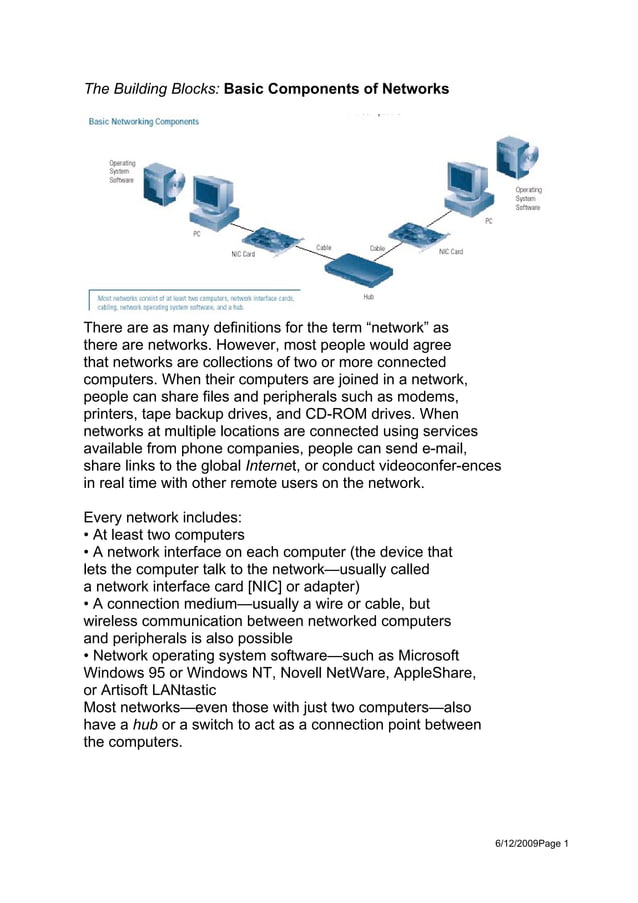 Stti The Building Blocks | DOC | Computer Networking | Computing