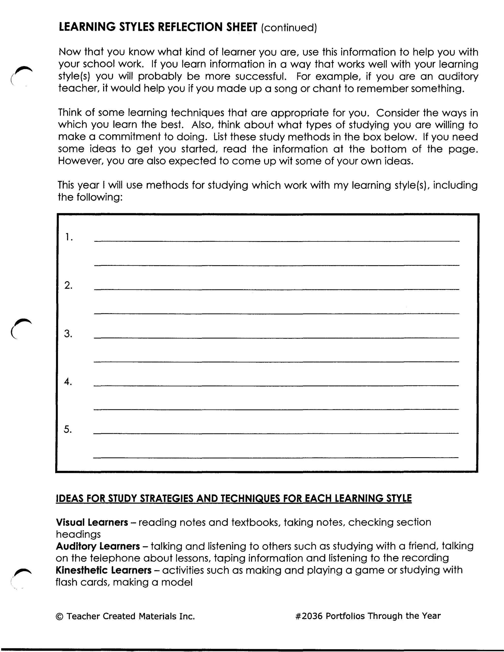 Learning Styles | PDF