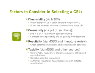 Chemical Safety Levels and Ventilation | PDF