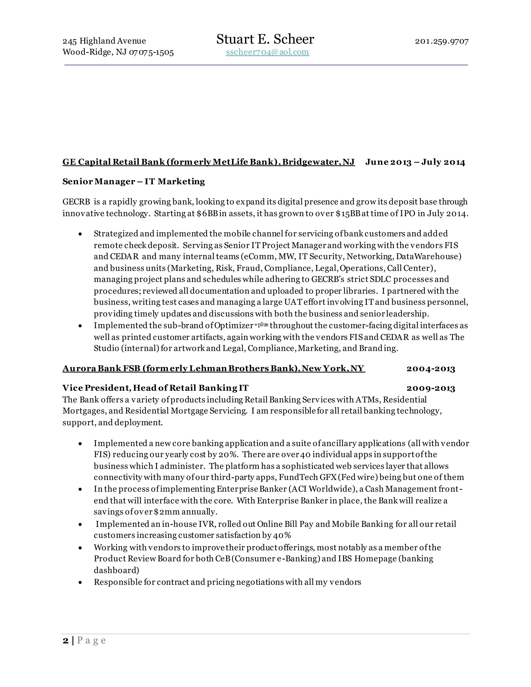Stuart e scheer_executive_resume_2 | PDF